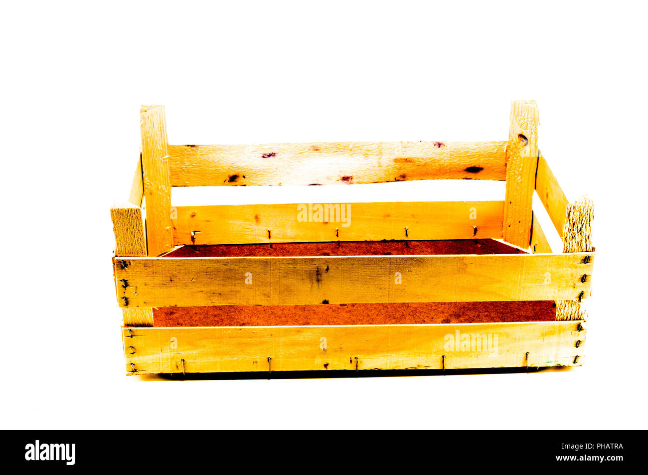 Empty Fruit Crate Box Stock Photo - Alamy