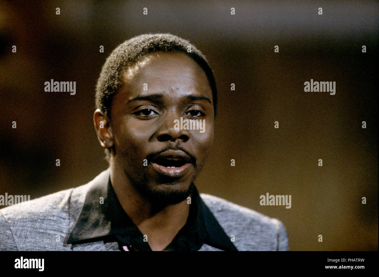 Philip Bailey on 15.03.1985. | usage worldwide Stock Photo - Alamy