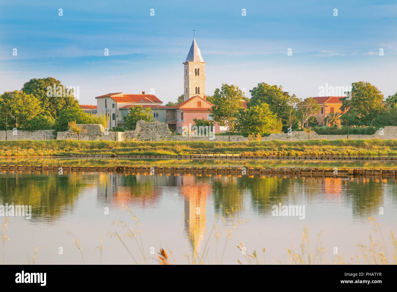 Town of Nin waterfront view, Dalmatia, Croatia Stock Photo - Alamy