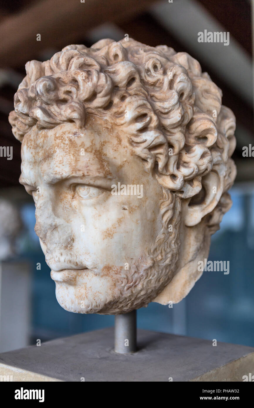 Antique sculpture, Ancient Agora, Athens, Greece Stock Photo - Alamy