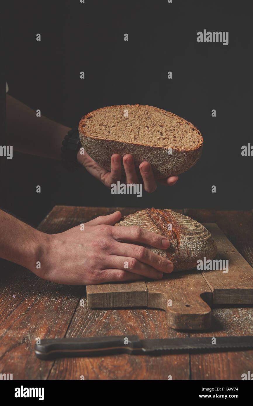 Half of bread hi-res stock photography and images - Alamy