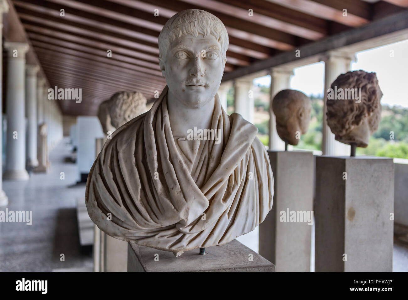 Antique sculpture, Ancient Agora, Athens, Greece Stock Photo - Alamy