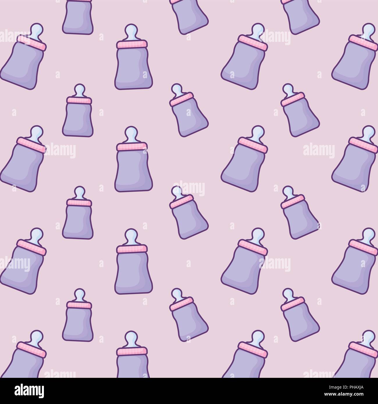 background of baby bottle pattern, vector illustration Stock Vector ...