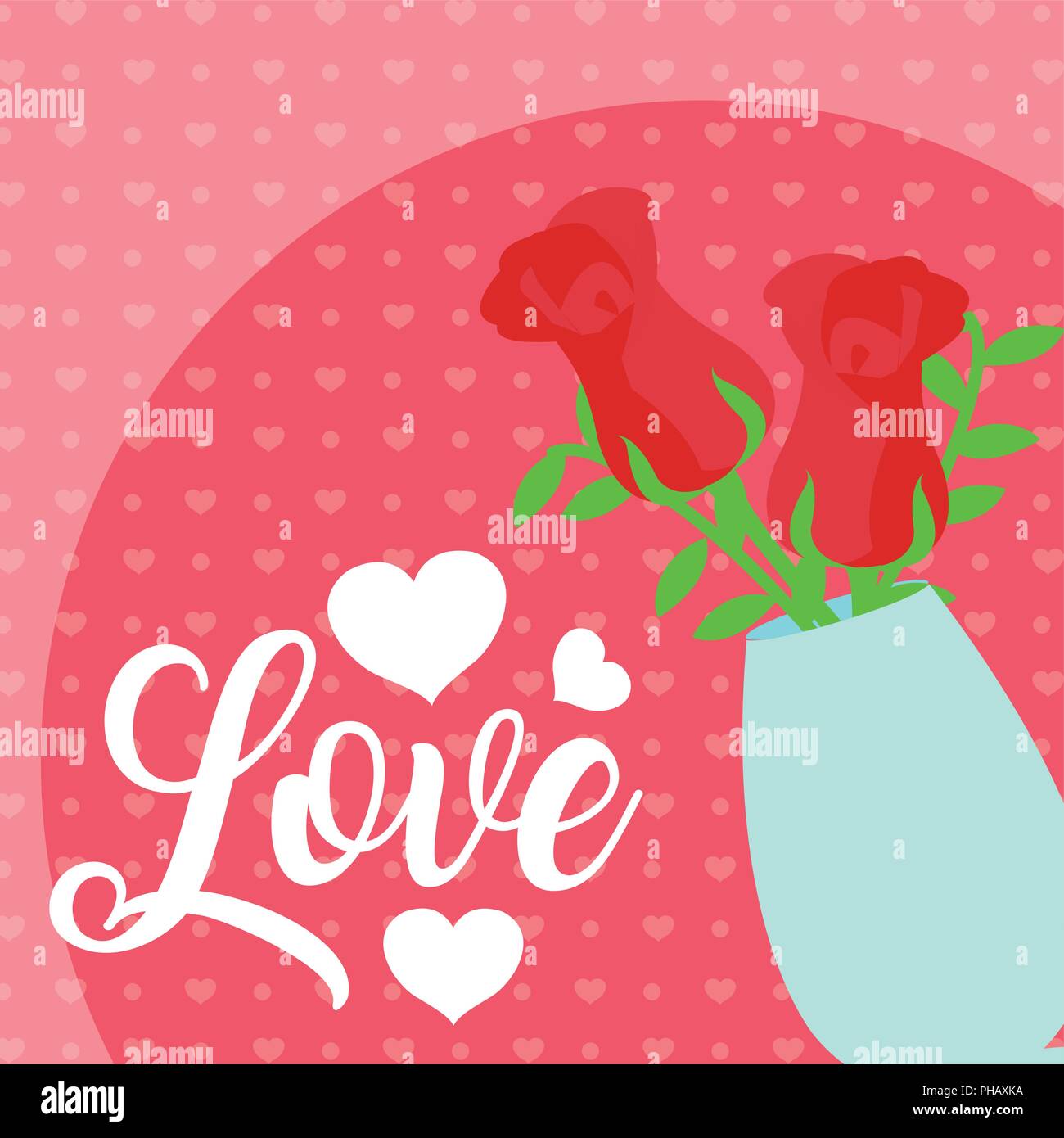 Cute love with flowers inside jar cartoons vector illustration graphic ...