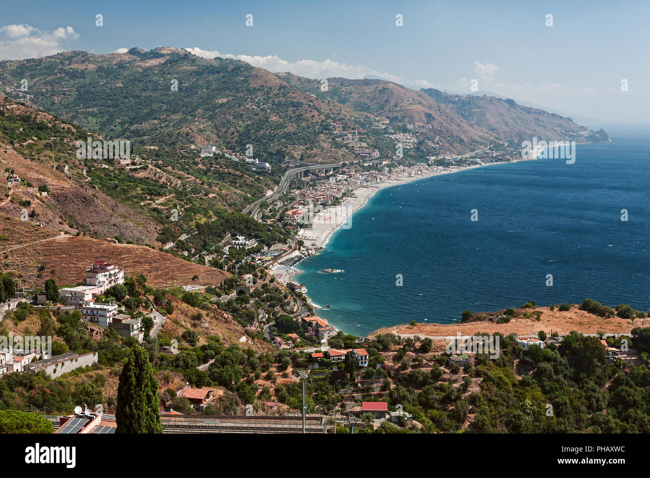 View from taormina sicily hi-res stock photography and images - Alamy