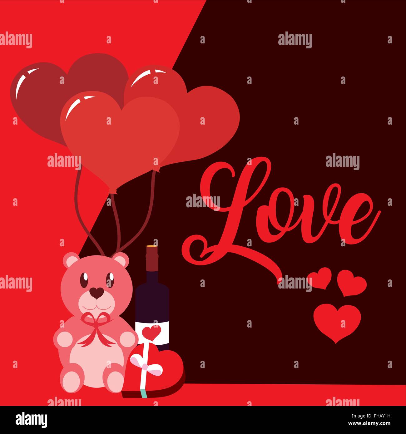 Cute love cartoons vector illustration graphic design Stock Vector ...