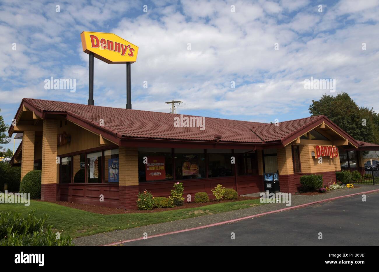 Seatac, United States. 30th Aug, 2018. General overall view of Denny's ...