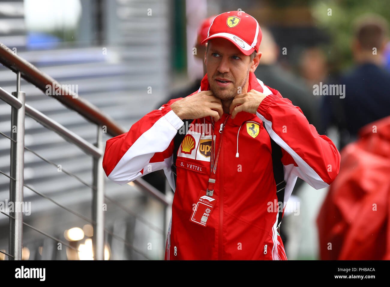 Monza, Italy. 1th September, 2018. Sebastian Vettel of Germany and Scuderia Ferrari in the ...