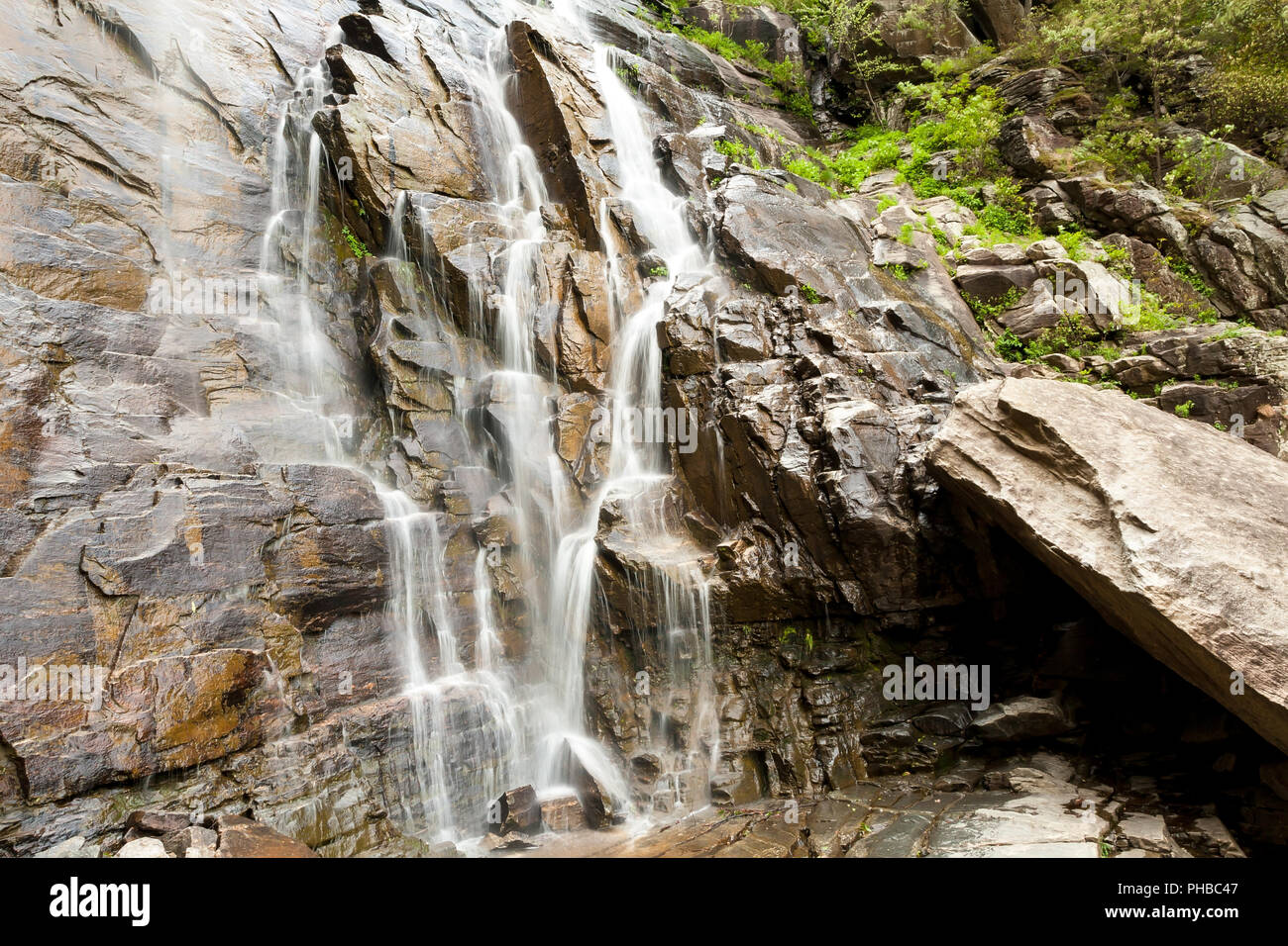 Hickory Nut Falls at Chimney Rock State Park, North Carolina Stock ...