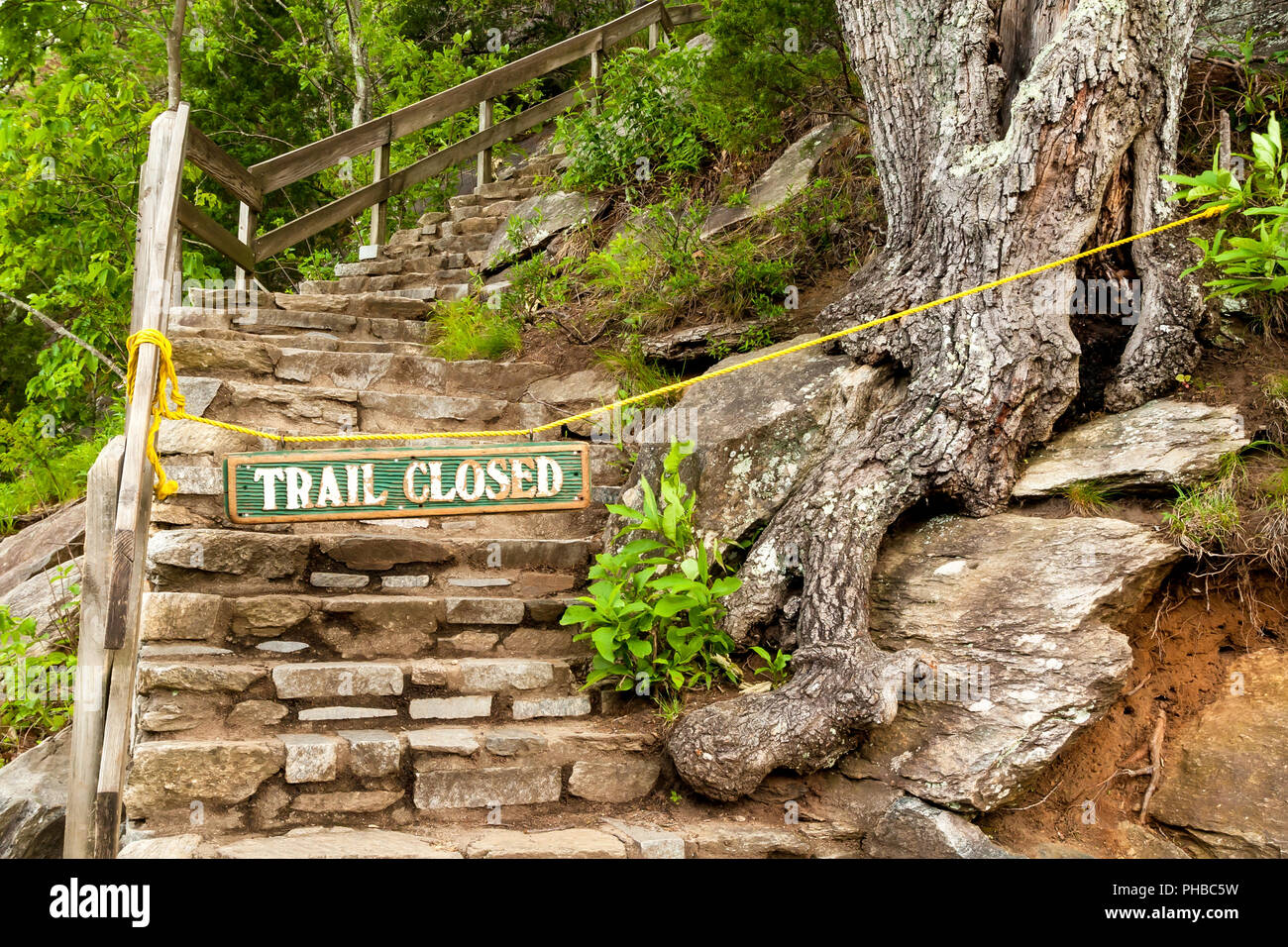 Trail closed protect environment sign hi-res stock photography and ...