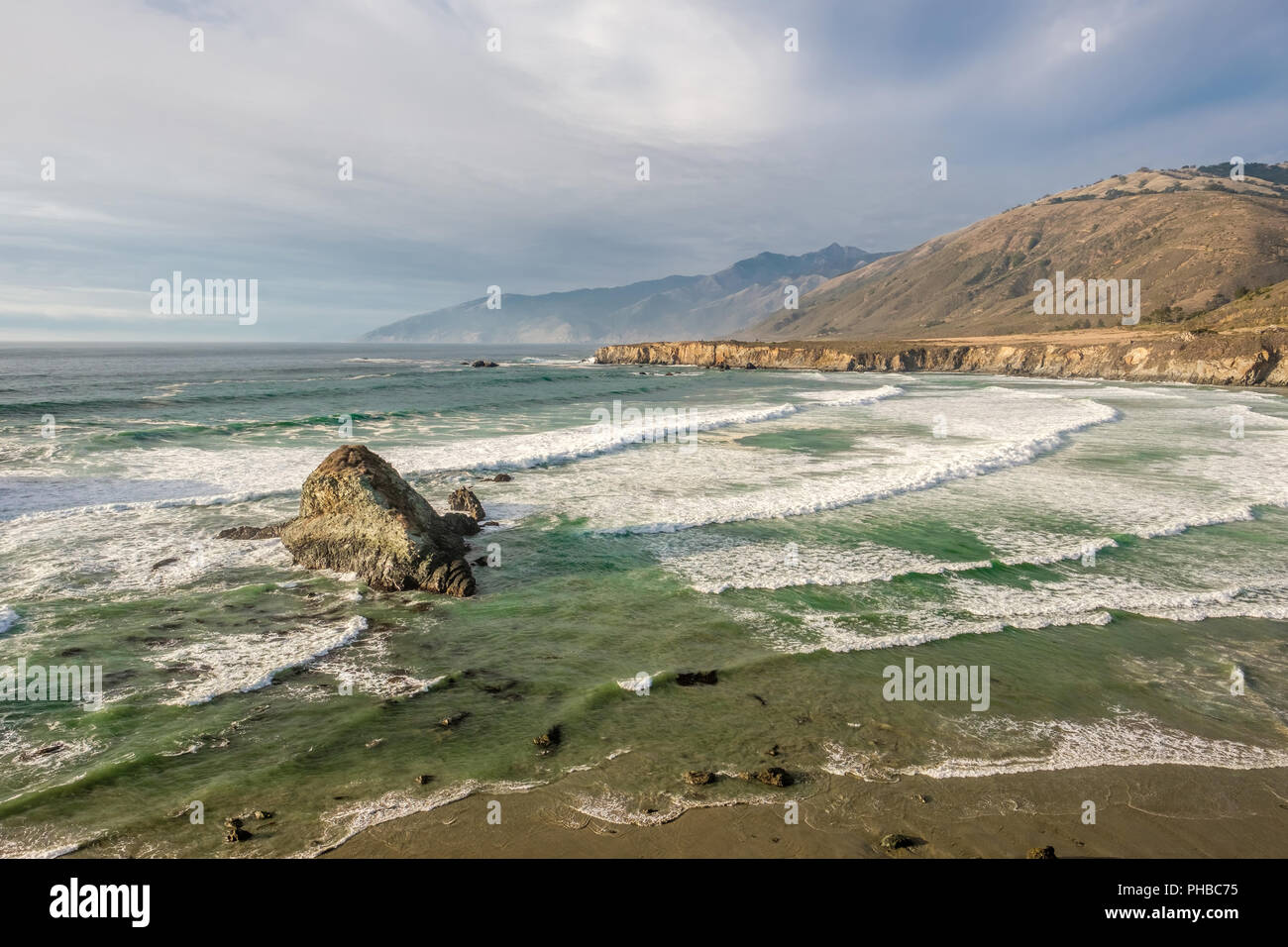 USA Pacific coast, Sand Dollar Beach, Big Sur, California Stock Photo ...