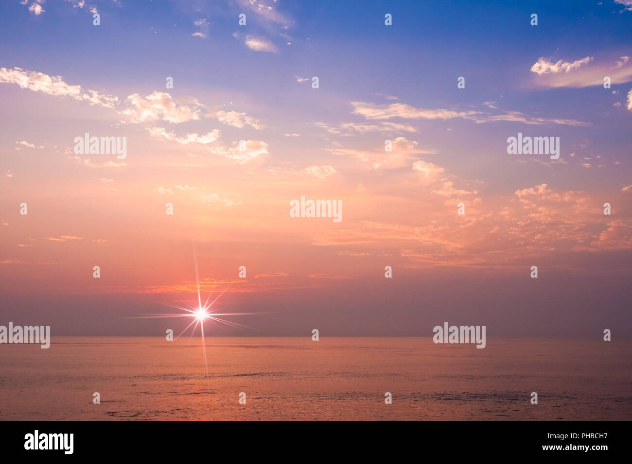 Sunset over the Pacific ocean in La Jolla, California Stock Photo - Alamy