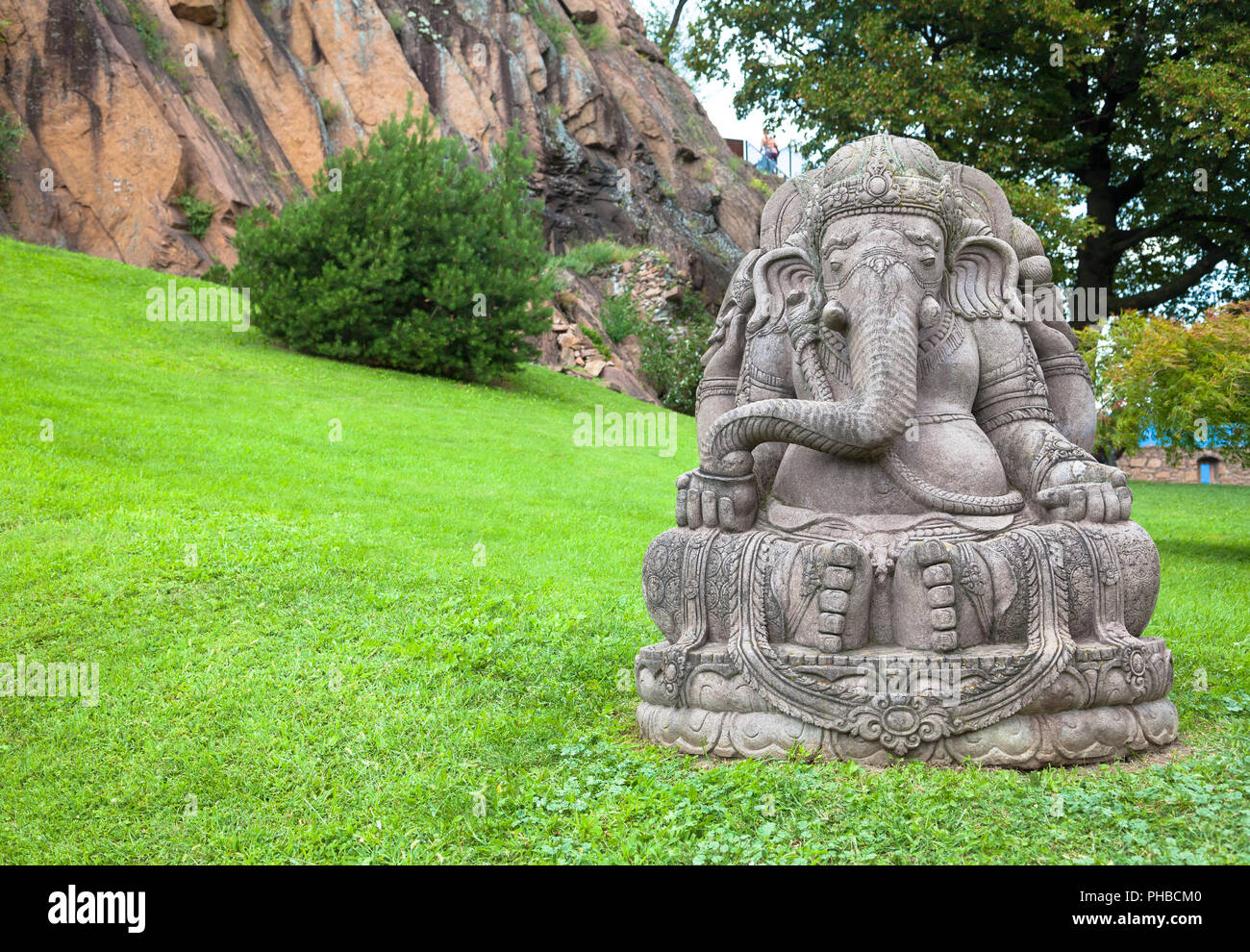 Ganesha statue in a beautiful mountain garden Stock Photo - Alamy