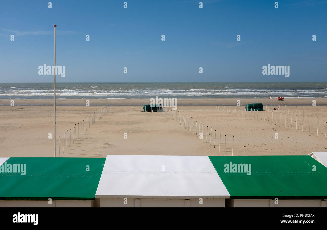 Colourful cabins on the beach of De Haan, Saturday 1 July 2017, De Haan ...