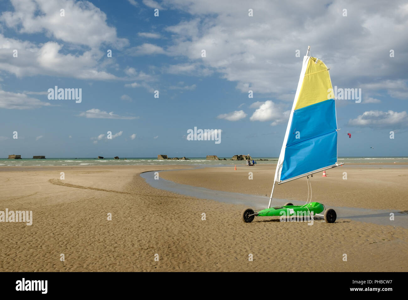Land sailing on the beach of Asnelles, Saturday 19 August, Normandy ...