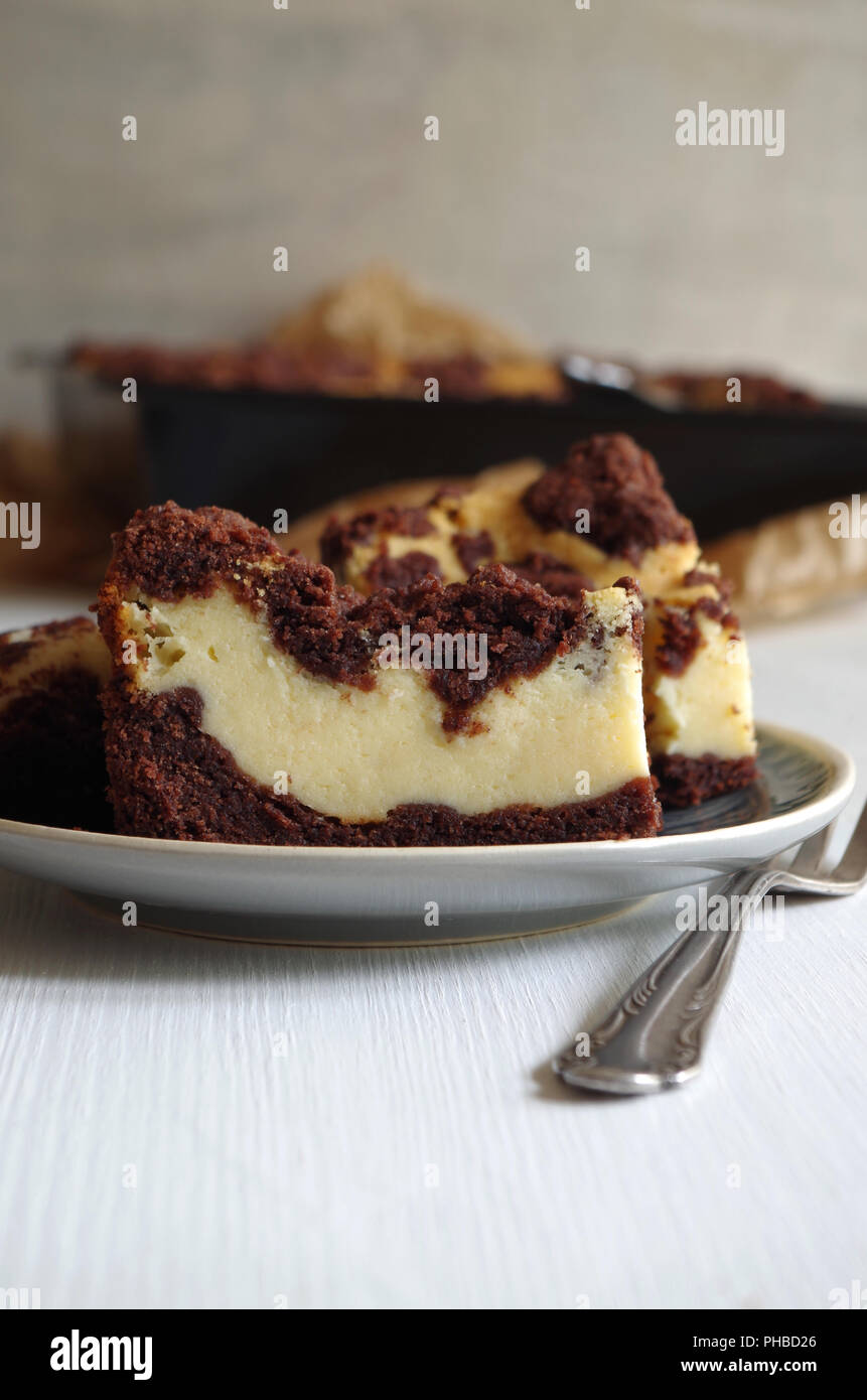 russian chocolate curd cake Stock Photo - Alamy