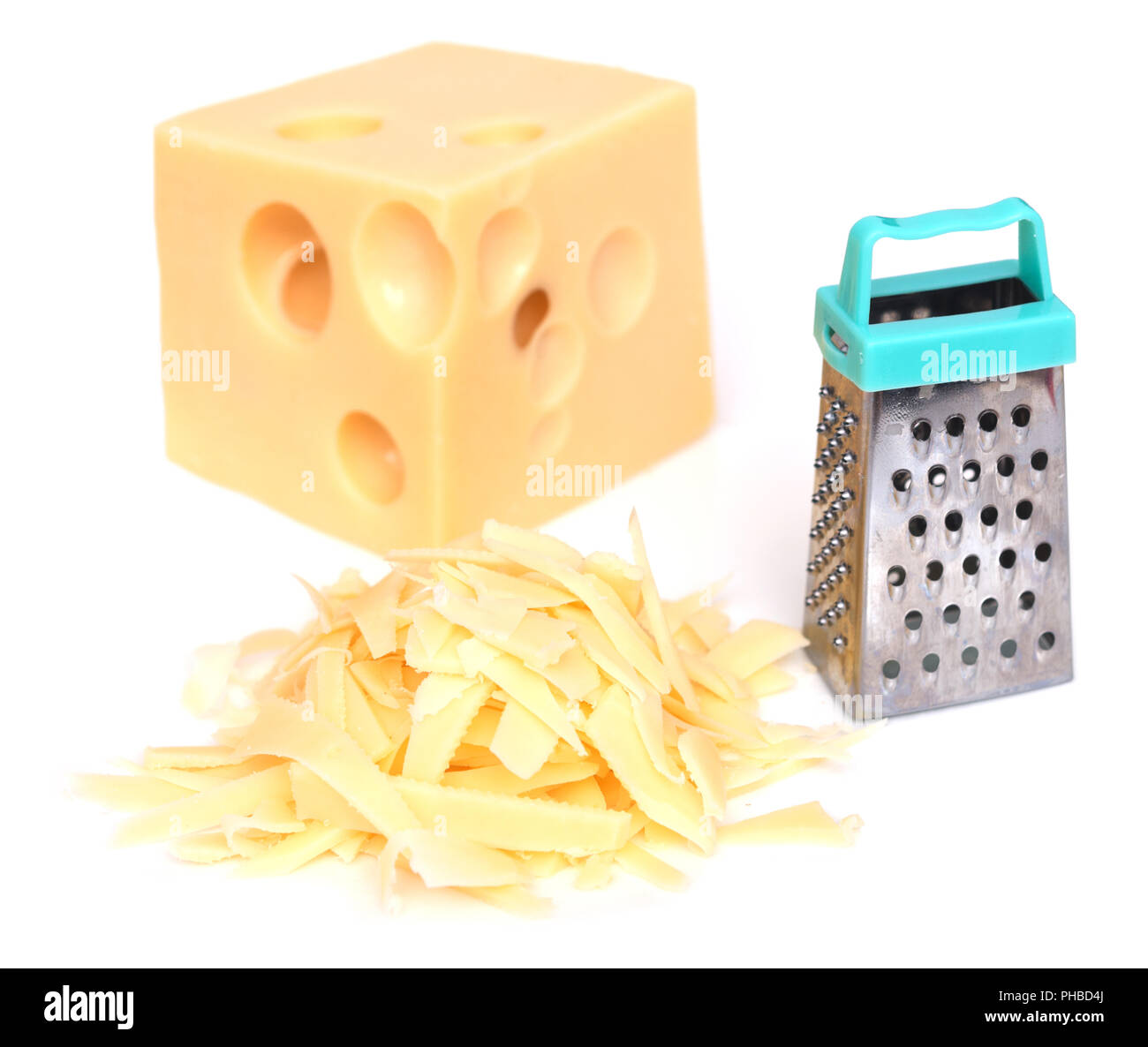 Grated cheddar cheese metal cheese grater hi-res stock photography and ...