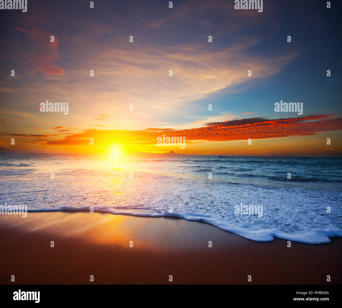 sunset and sea Stock Photo - Alamy