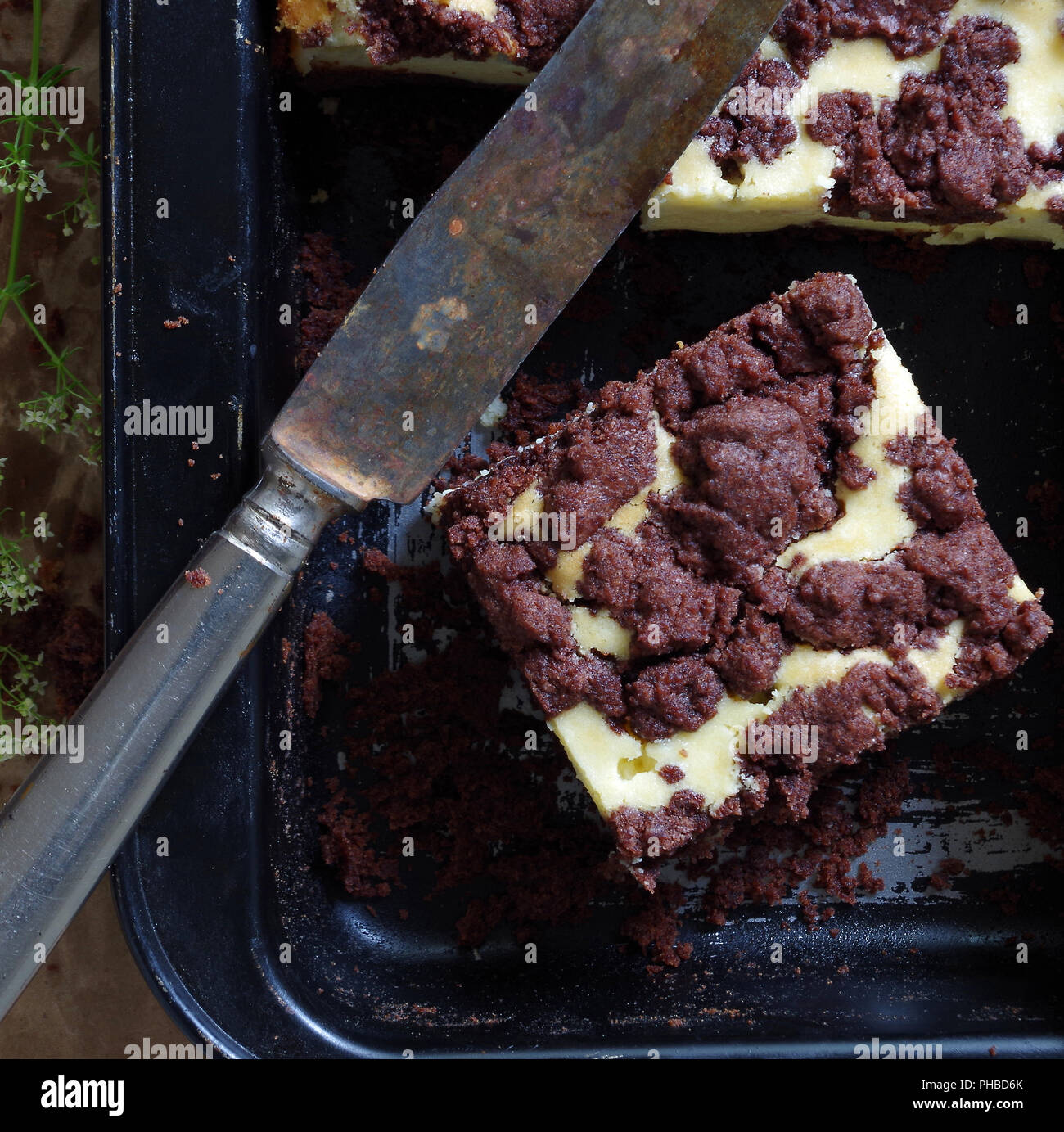 russian chocolate curd cake Stock Photo - Alamy