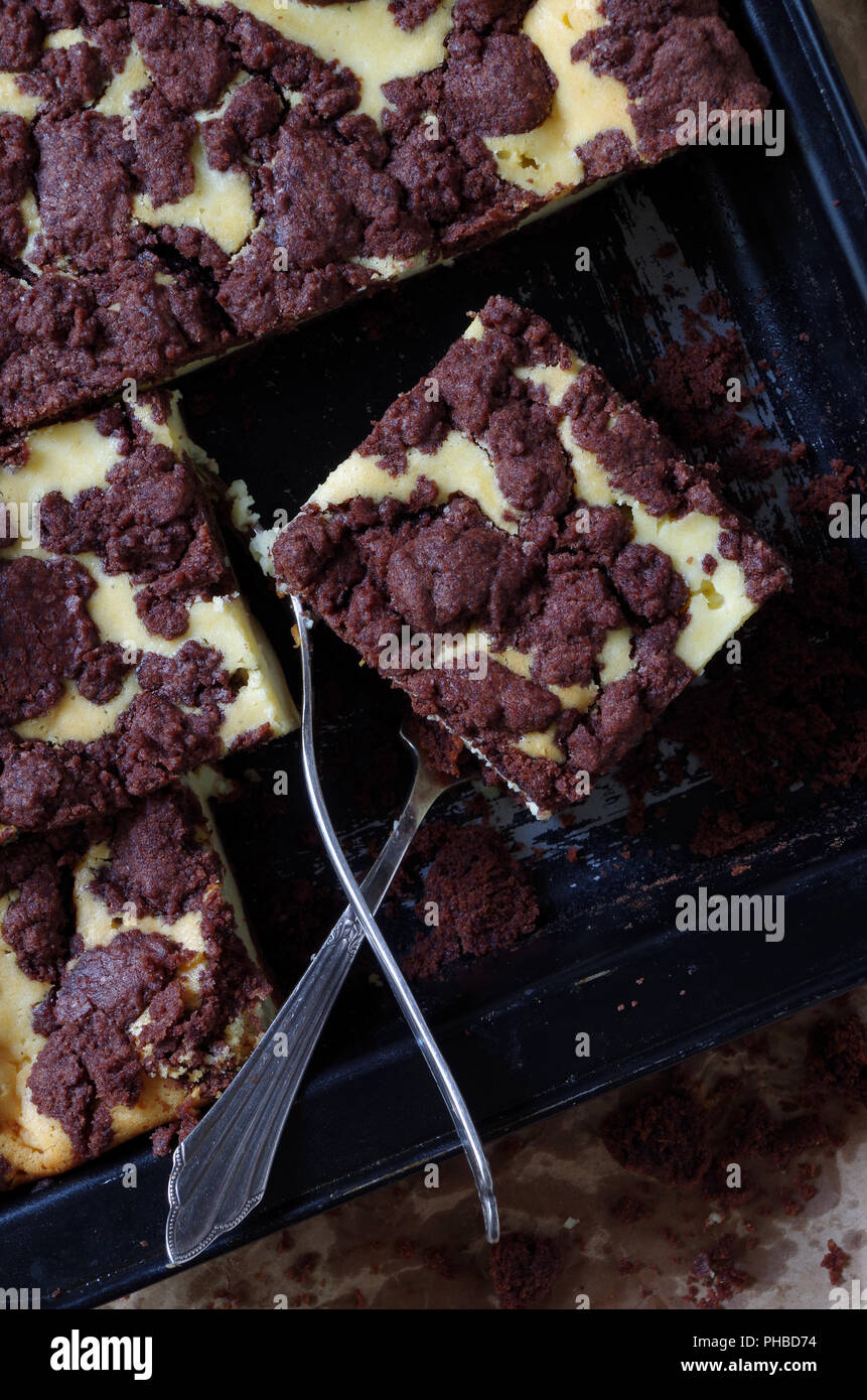 russian chocolate curd cake Stock Photo - Alamy