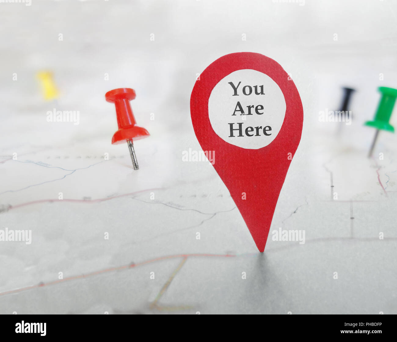 You Are Here locator symbol Stock Photo - Alamy