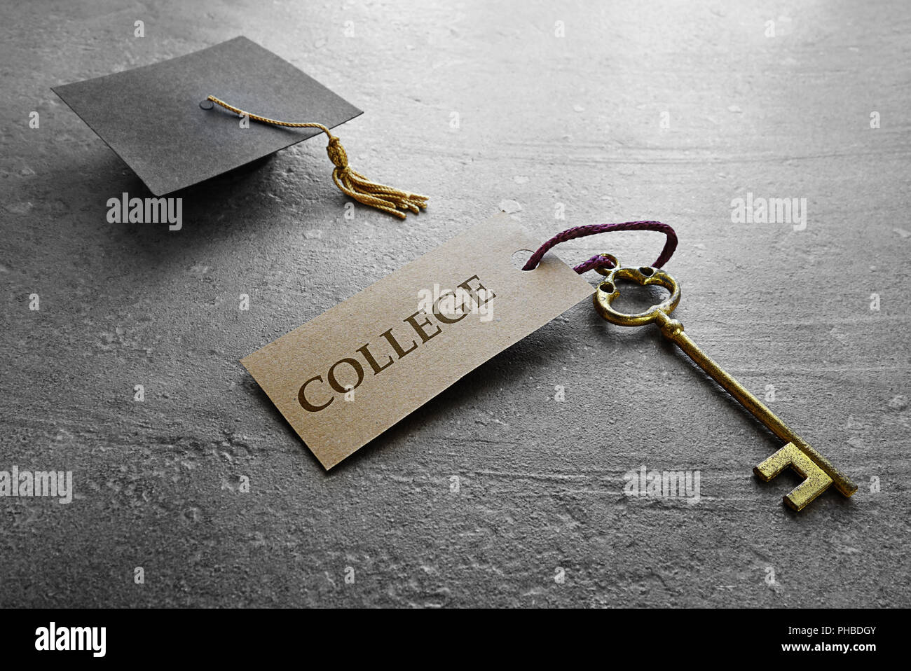 Graduation college key Stock Photo - Alamy