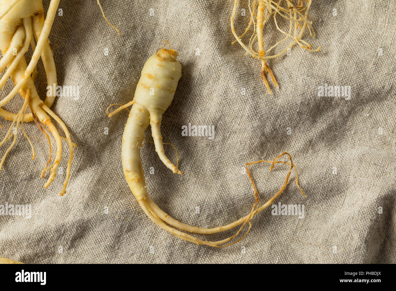 Raw Organic Healthy Ginseng Root Ready to Use Stock Photo - Alamy