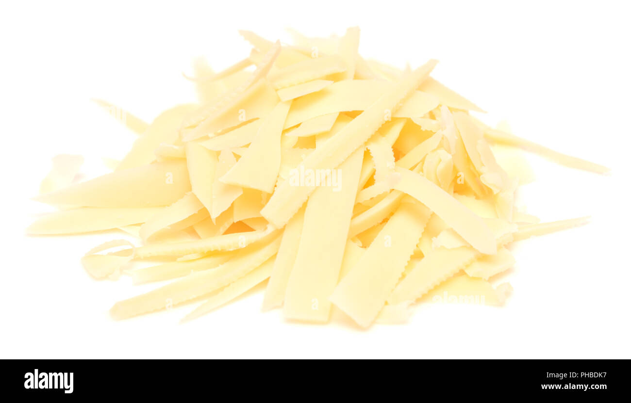 Grated cheddar cheese pile Cut Out Stock Images & Pictures - Alamy