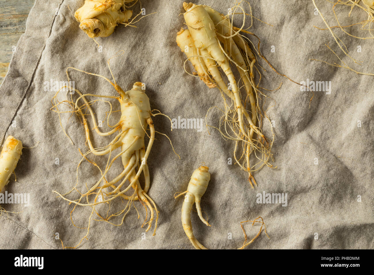 Raw Organic Healthy Ginseng Root Ready to Use Stock Photo - Alamy
