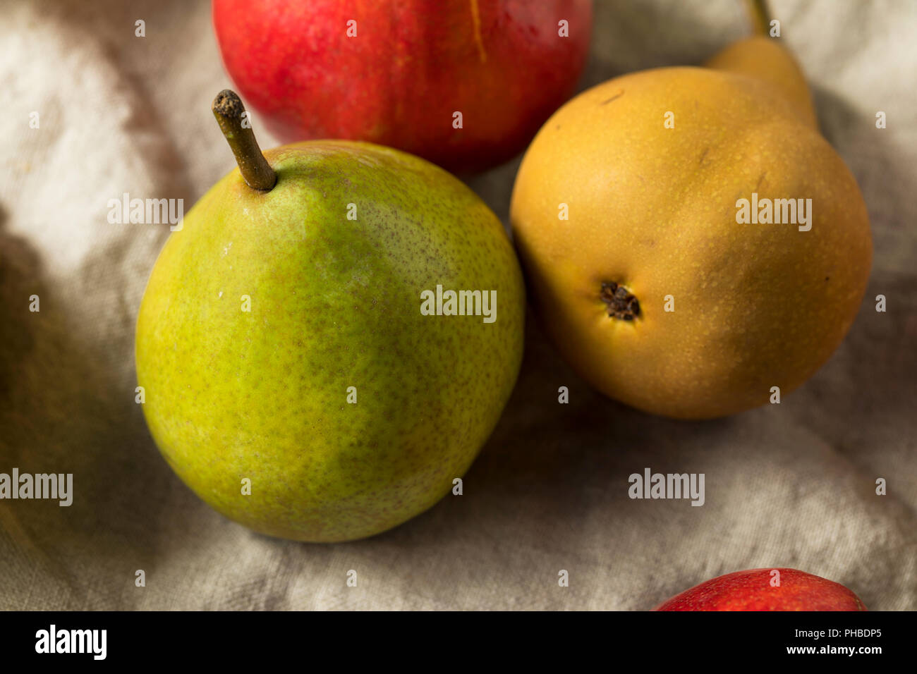 Raw Organic Assorted Pears Ready to Eat Stock Photo - Alamy