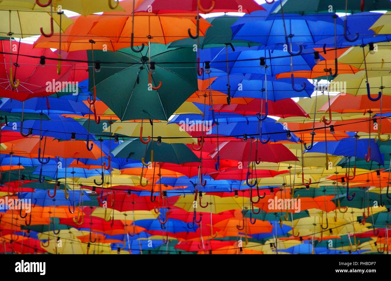 Umbrellas at ceiling hi-res stock photography and images - Alamy
