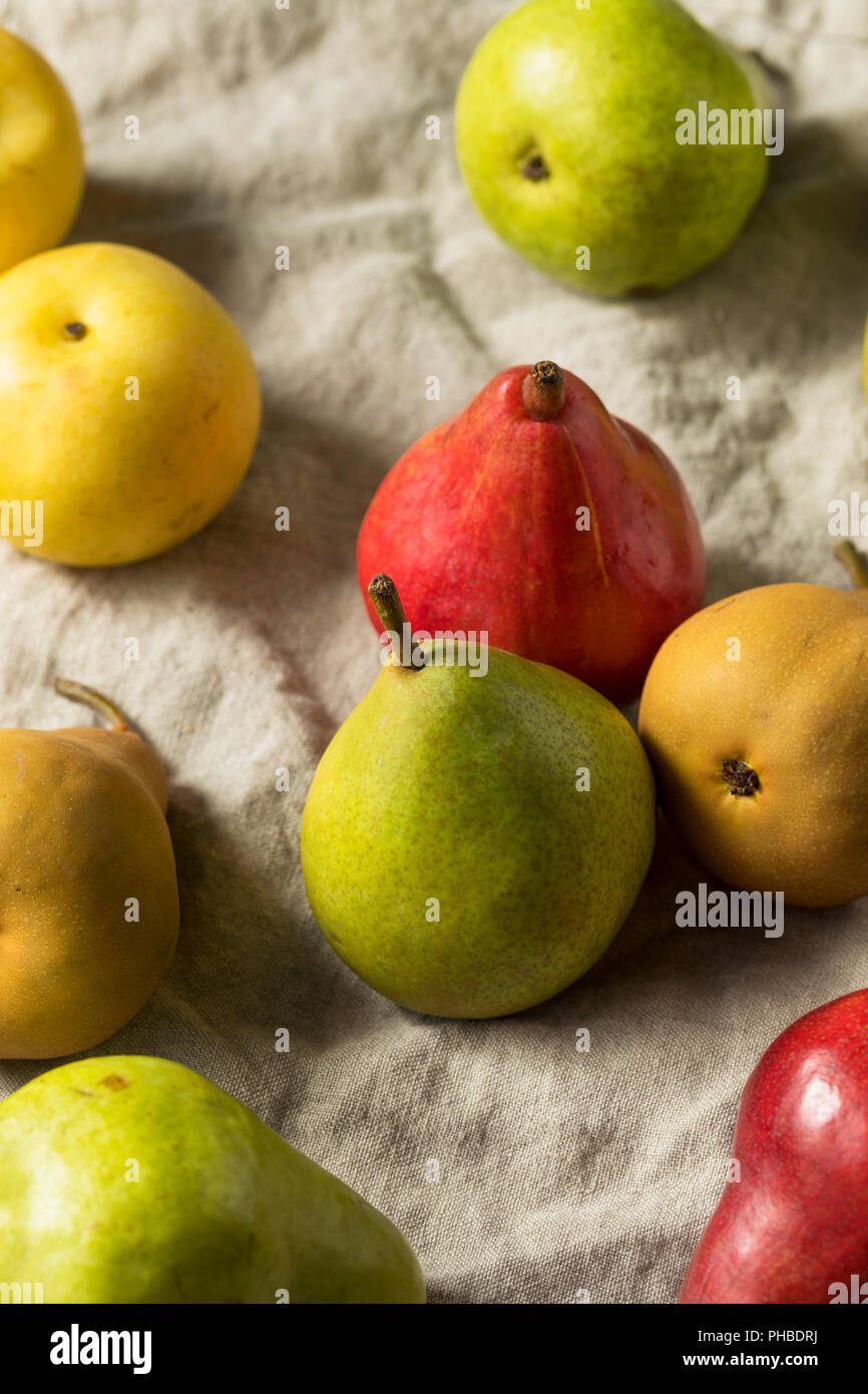 Raw Organic Assorted Pears Ready to Eat Stock Photo - Alamy