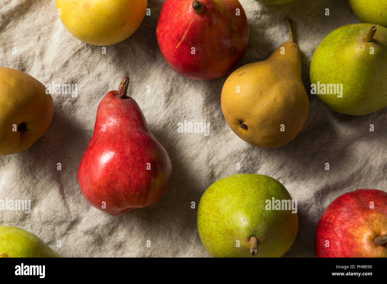 Raw Organic Assorted Pears Ready to Eat Stock Photo - Alamy