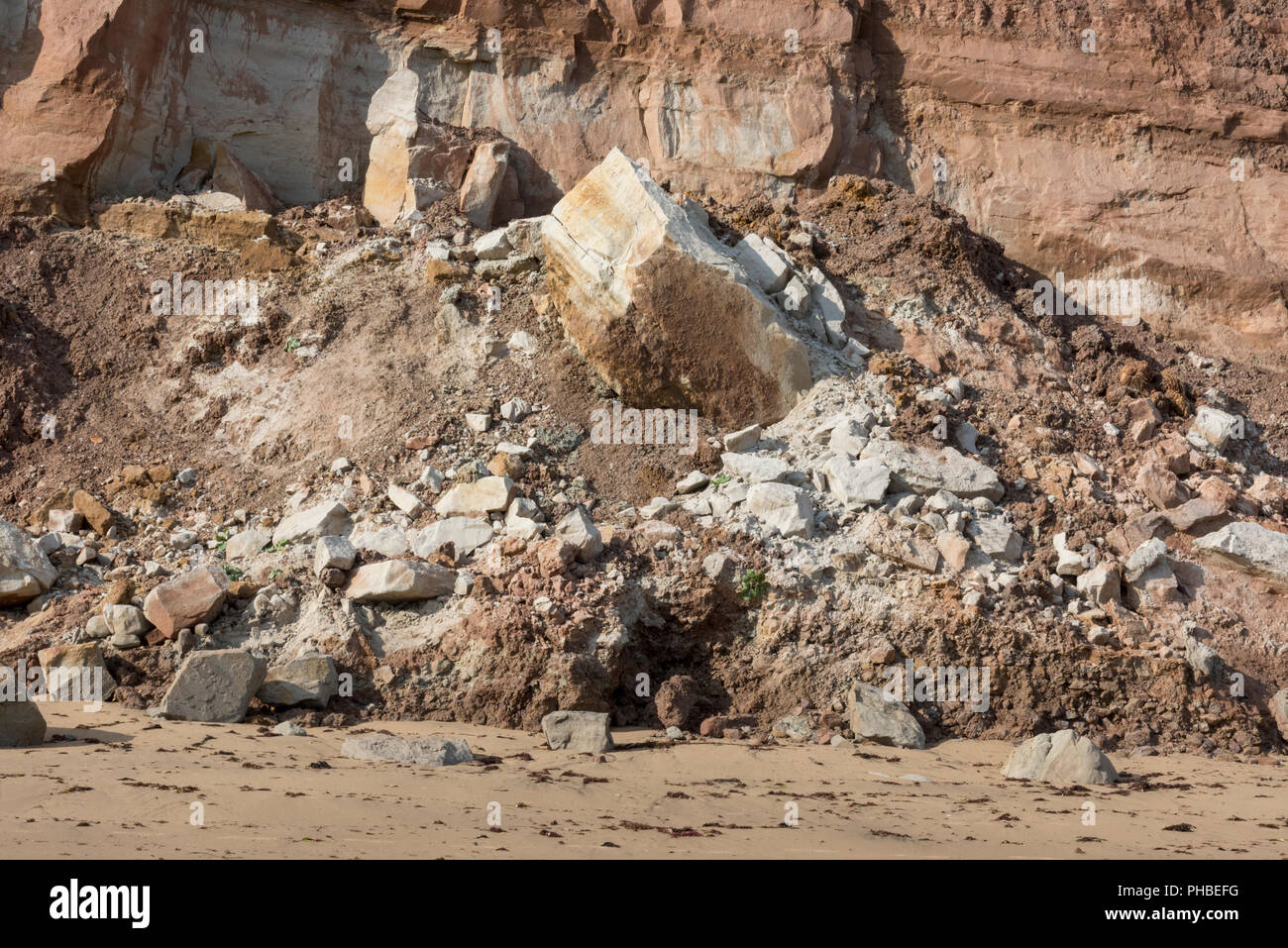 mud and rocks on the beach or coastline of the isle of wight after a ...