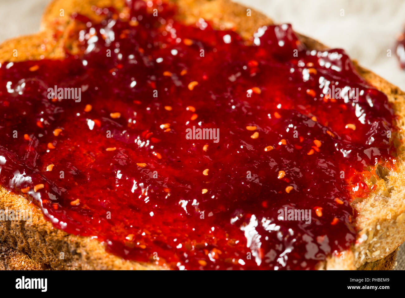 Healthy Homemade Raspberry Jam Preserve Ready to Eat Stock Photo - Alamy
