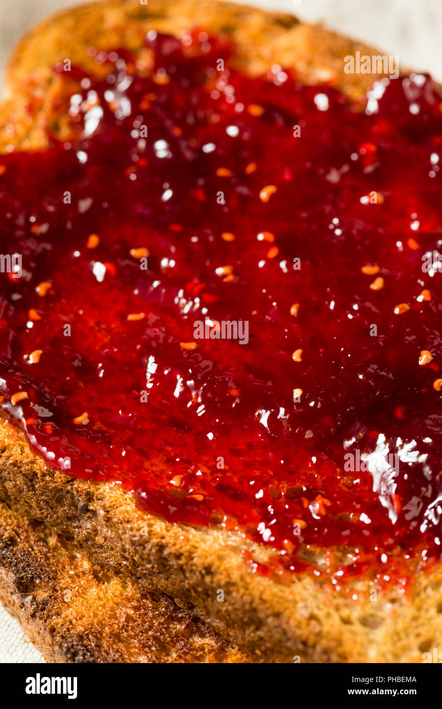 Healthy Homemade Raspberry Jam Preserve Ready to Eat Stock Photo - Alamy