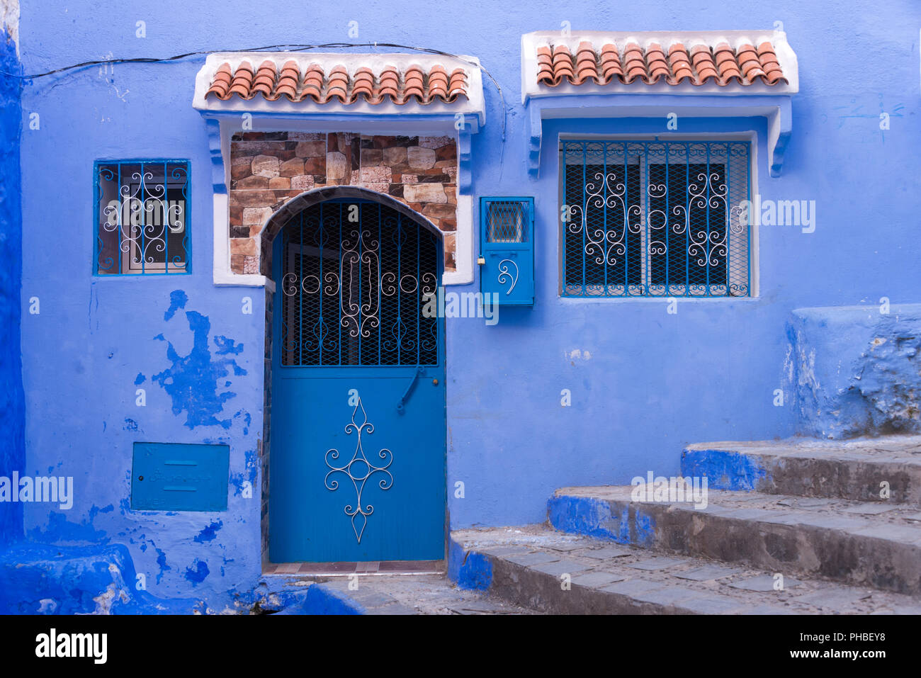 door in chefchaouen, morocco Stock Photo - Alamy