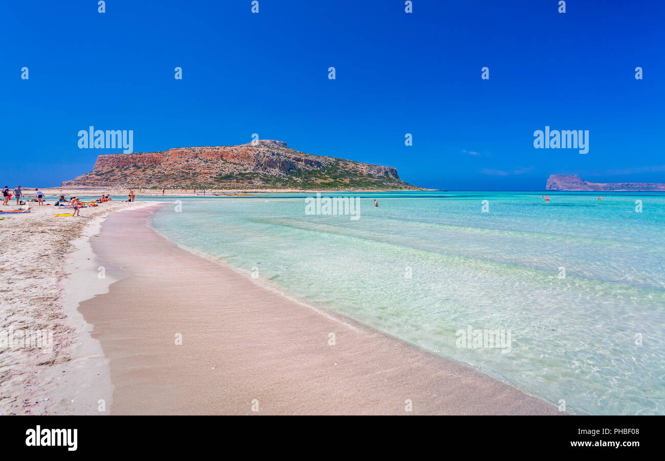 Balos Bay Beach, Gramvousa Peninsula, Crete, Greek Islands, Greece ...