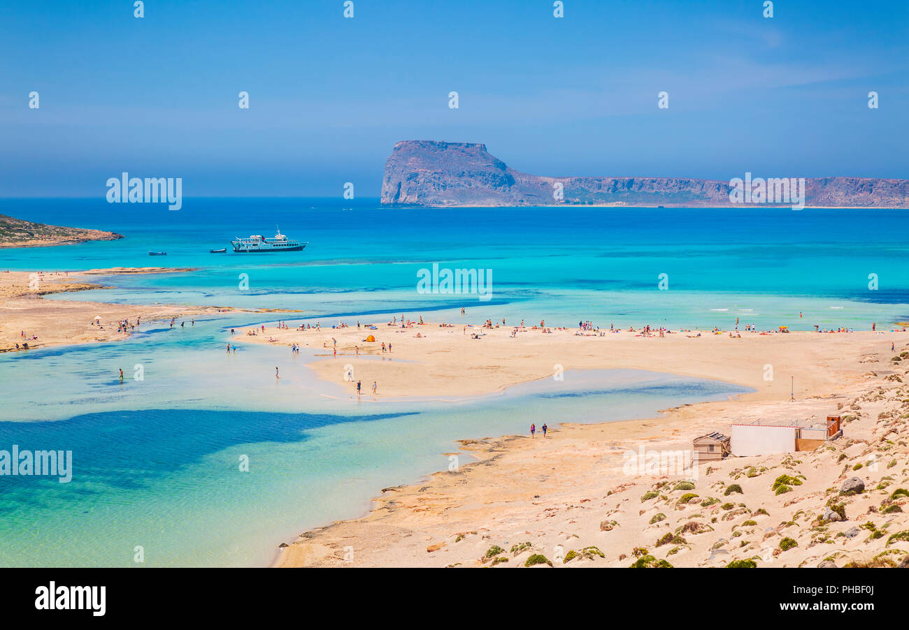 Balos Bay Beach, Gramvousa Peninsula, Crete, Greek Islands, Greece ...