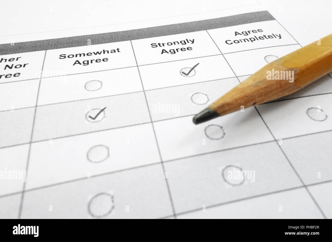 Customer survey form Stock Photo - Alamy
