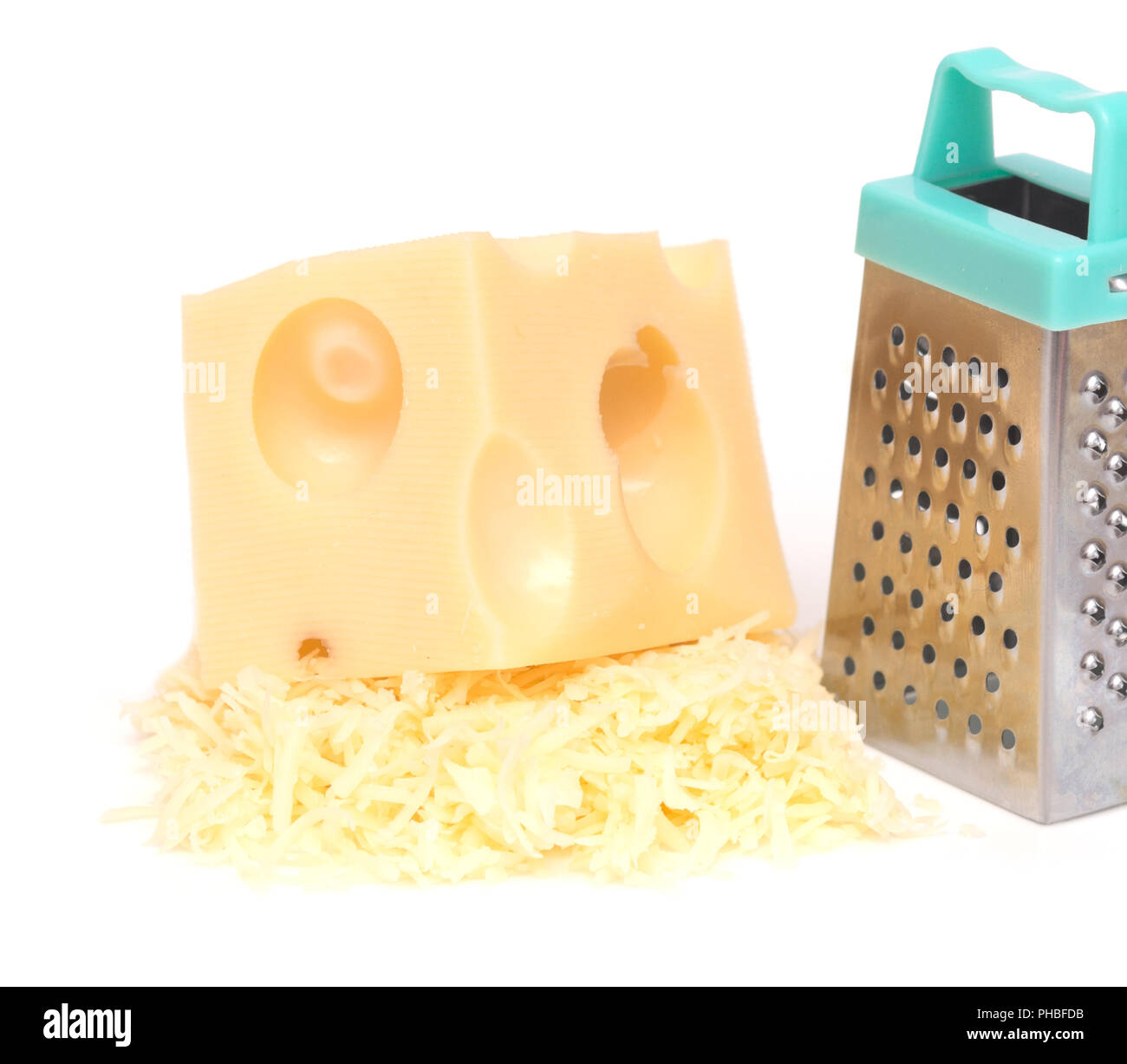 Grated cheddar cheese metal cheese grater hi-res stock photography and ...