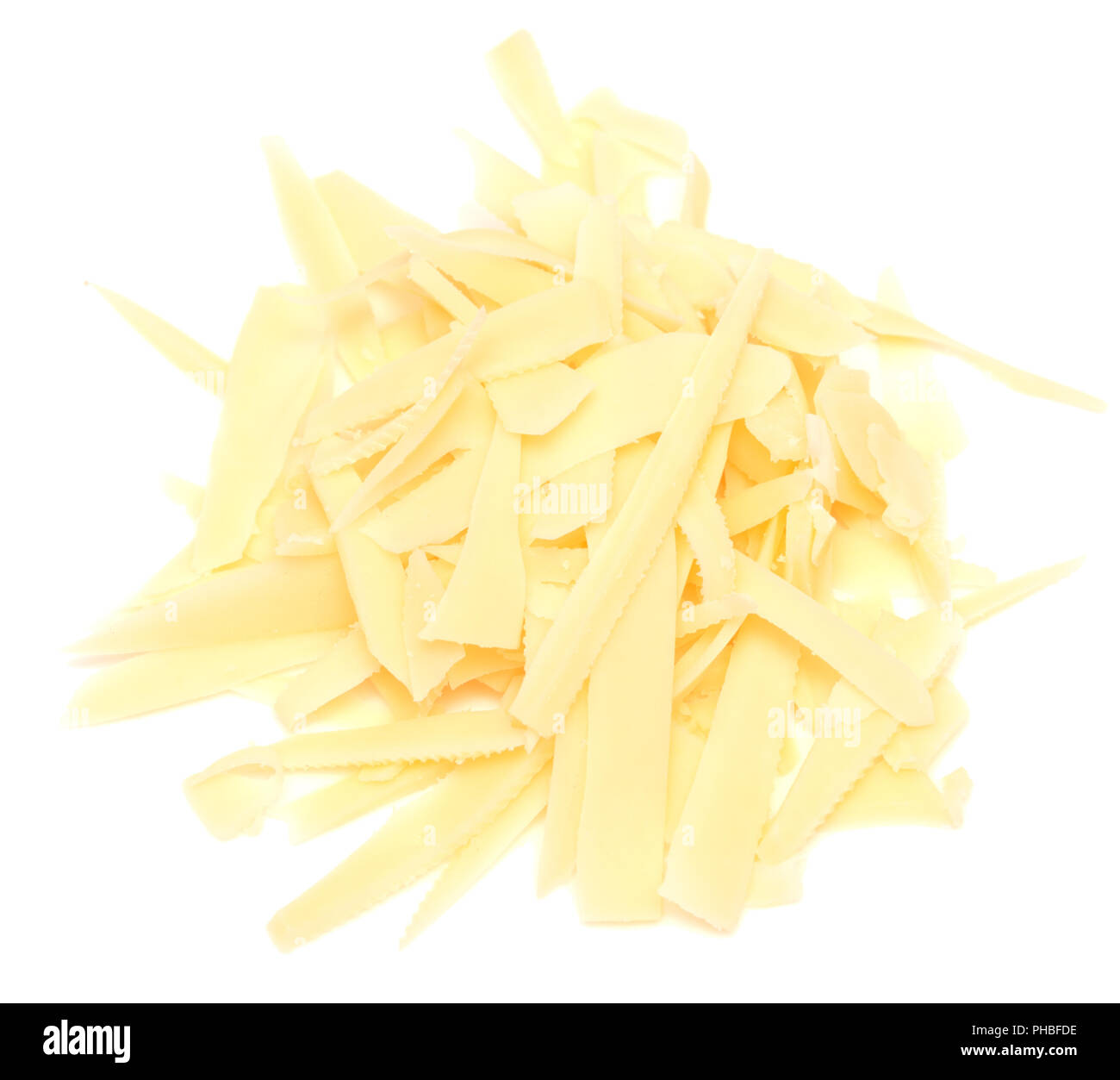 Grated cheddar cheese pile Cut Out Stock Images & Pictures - Alamy