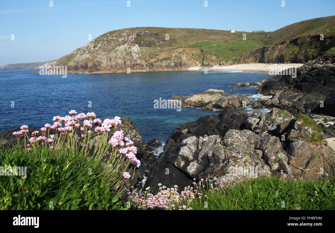 Portheras Cove, one of England's wildest beaches, West Penwith ...