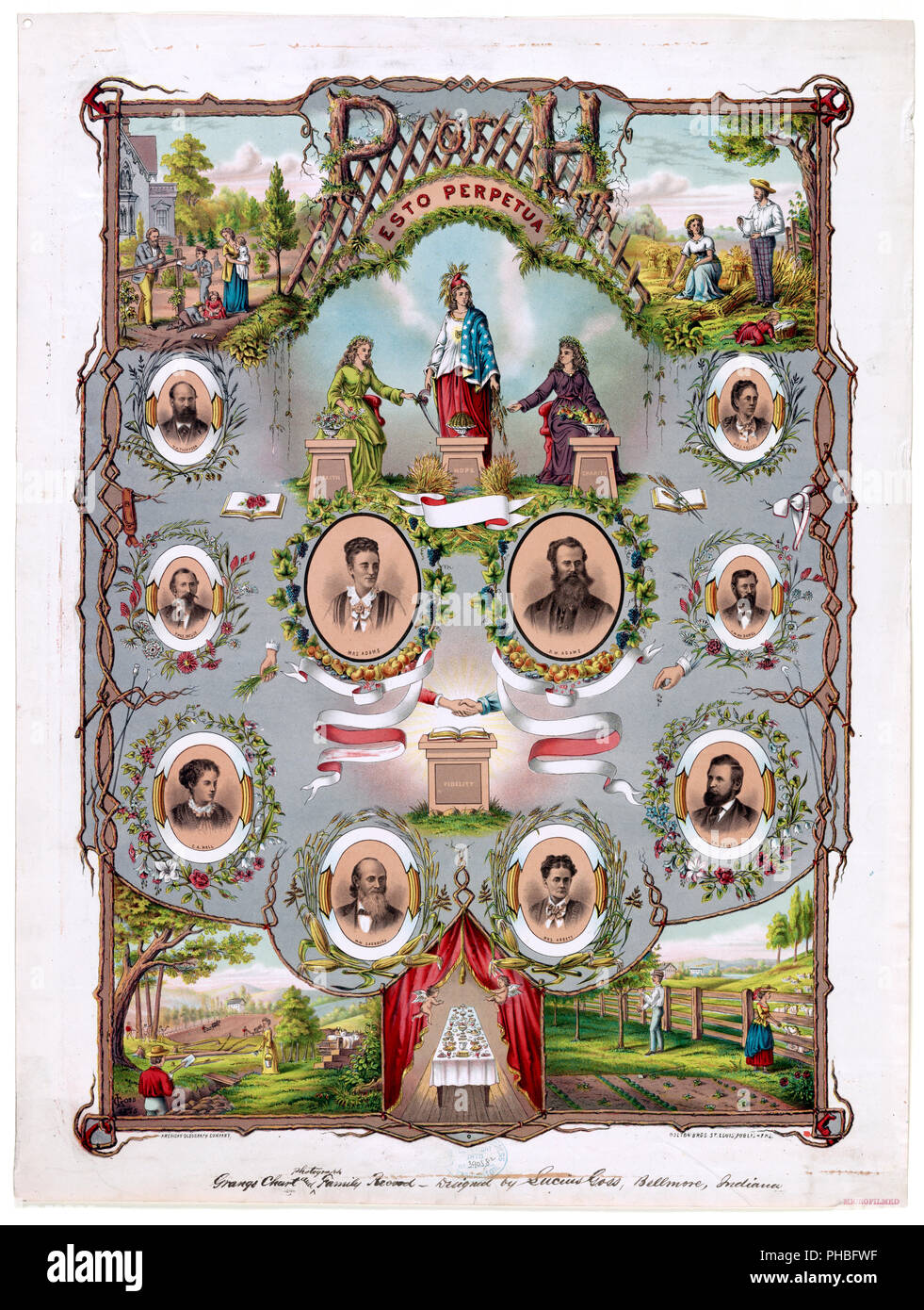 1800s genealogy chart hi-res stock photography and images - Alamy