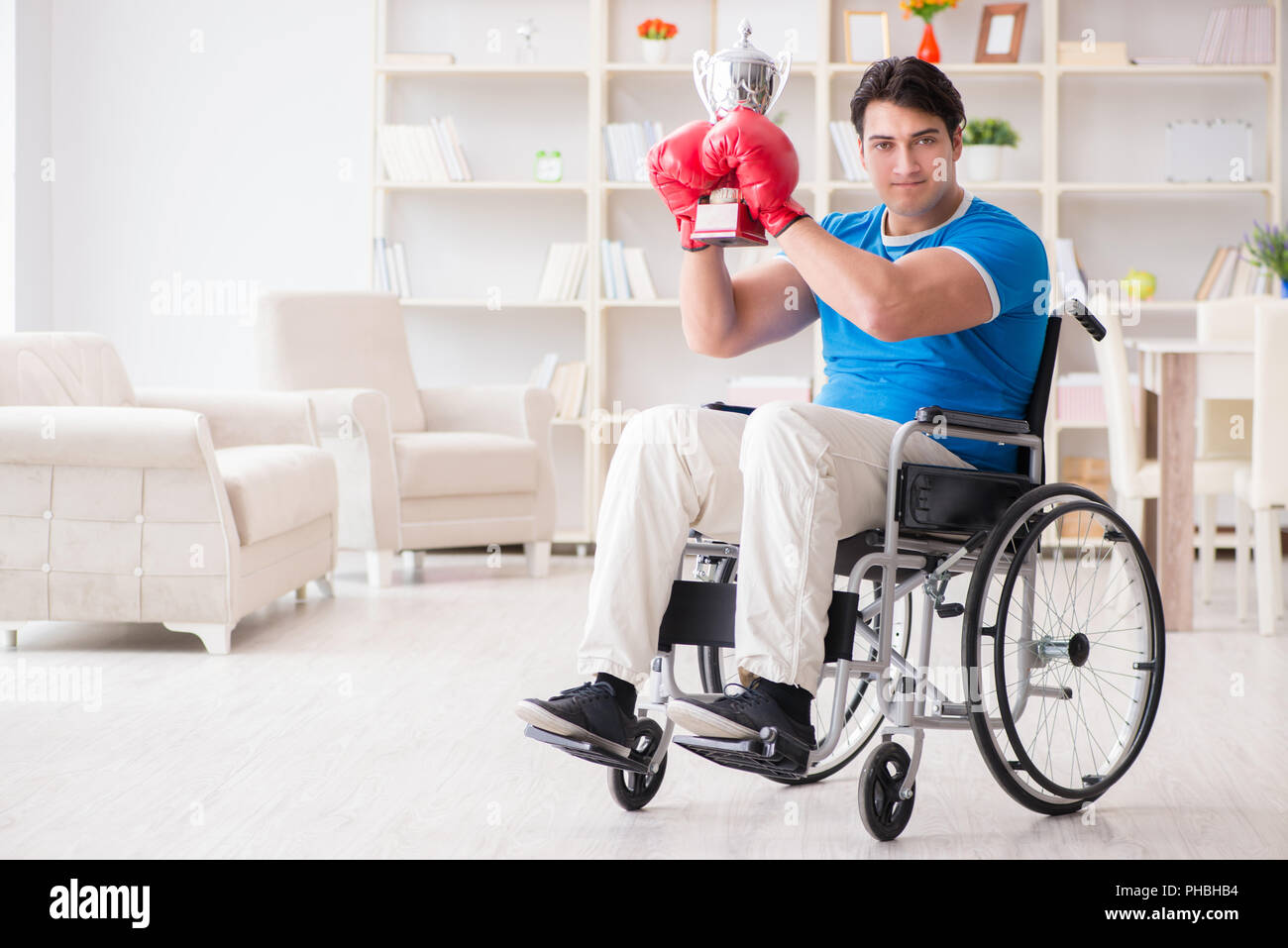 Wheelchair And Boxing Gloves High Resolution Stock Photography and ...