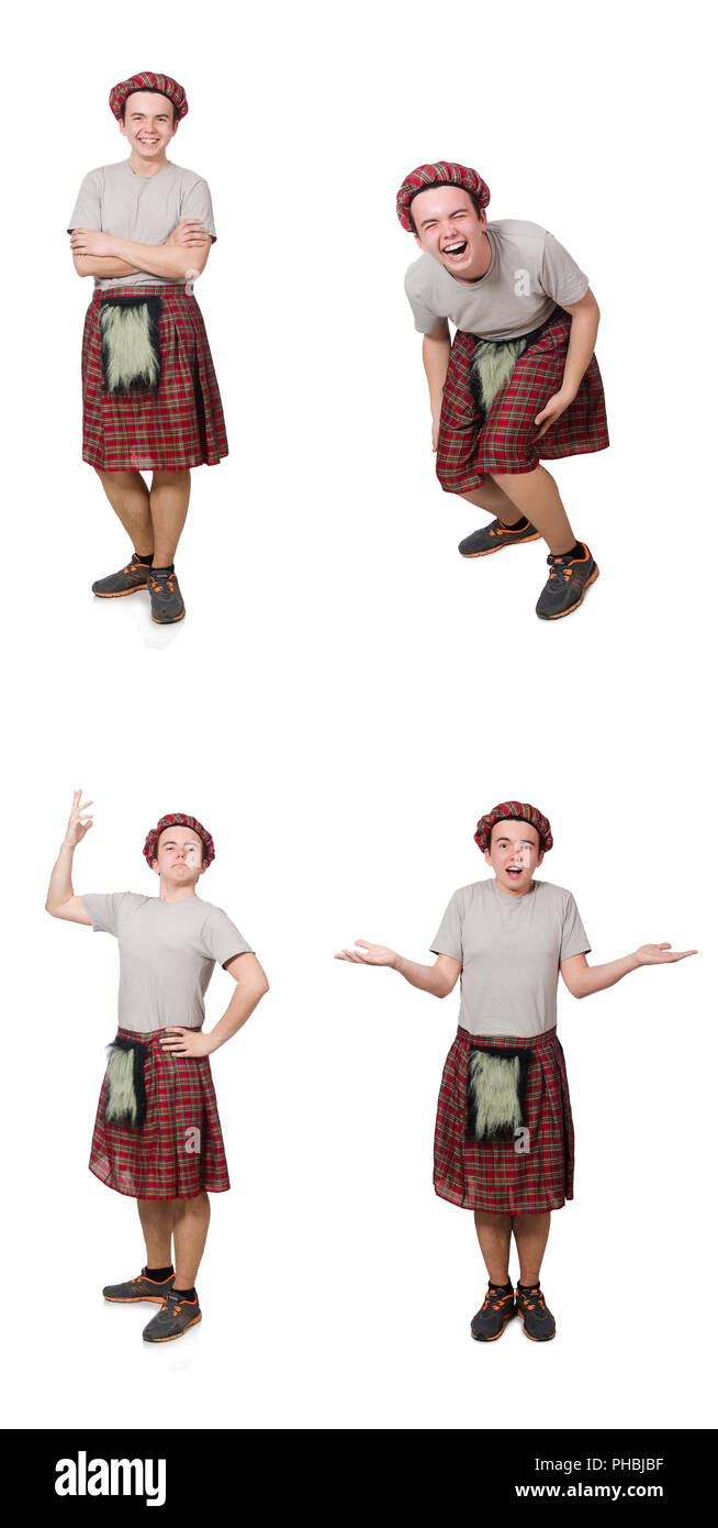 Scottish dance , white background Cut Out Stock Images & Pictures - Alamy