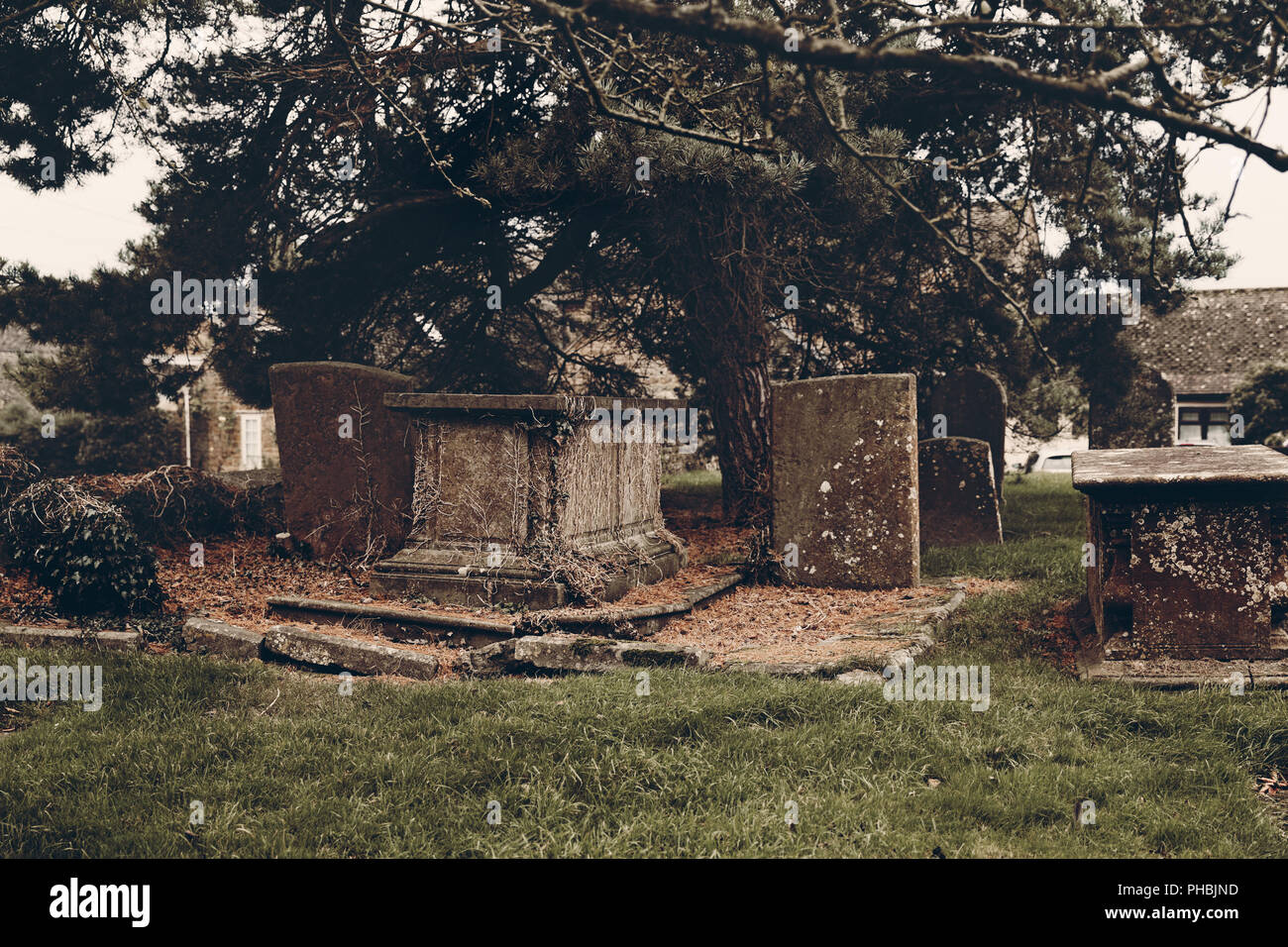 St. Etheldreda's Church Horley, Oxfordshire, dark Helloween style in ...