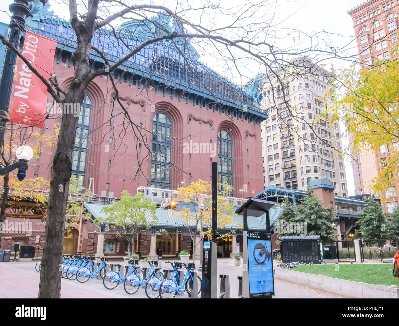Chicago, USA - June 21, 2017: Harold Washington Library. Chicago is the ...