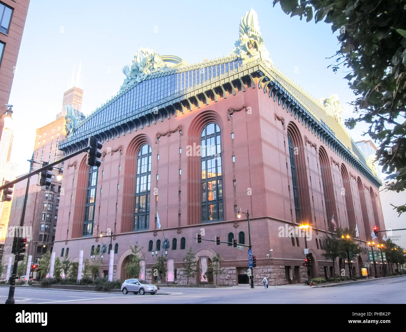 Chicago, USA - June 21, 2017: Harold Washington Library. Chicago is the ...