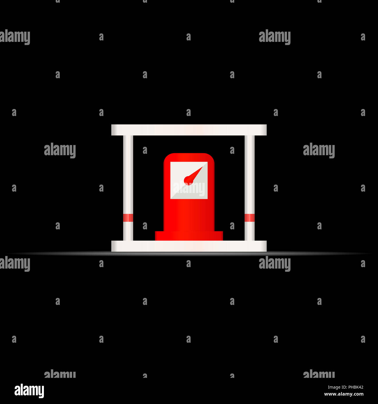 Gas Station. Economic Geography 3d Icon, Map Navigation Element ...